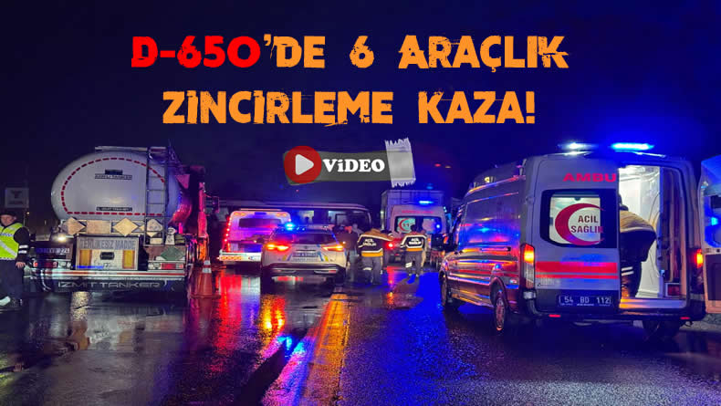 Adapazarı – Pamukova D-650 karayolunda Zincirleme Kaza…